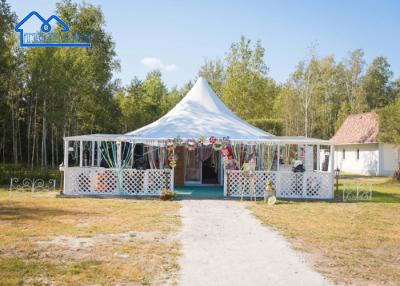 China Aluminum Pagoda Tent 3-10m Clear Span Waterproof PVC Fabric for Weddings Exhibitions for sale