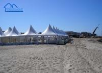 China Outdoor Hot Galvanized Aluminium Bamboo Gazebo Tent 10x10ft 20x20 High Peak Beach Pagoda for sale