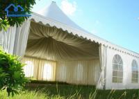 China White Aluminium Pagoda Tent 84x48x3mm Heavy Duty Structure with 100km/h Wind Resistance and 250MPa Hardness for sale