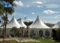 China PVC White Pagoda Canopy Tent with 550g Waterproof Fabric and 65×65×2mm Aluminum Frame - Multiple Sizes 3×3m to 10×10m for sale