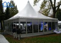 China PVC White Pagoda Canopy Tent with 550g Waterproof Fabric and 65×65×2mm Aluminum Frame - Multiple Sizes 3×3m to 10×10m for sale