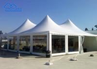 China PVC White Pagoda Canopy Tent with 550g Waterproof Fabric and 65×65×2mm Aluminum Frame - Multiple Sizes 3×3m to 10×10m for sale