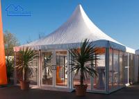 China White Aluminium Pagoda Tent 84x48x3mm Heavy Duty Structure with 100km/h Wind Resistance and 250MPa Hardness for sale