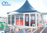 China White Aluminium Pagoda Tent 84x48x3mm Heavy Duty Structure with 100km/h Wind Resistance and 250MPa Hardness for sale