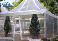 China Custom Outdoor Summer Gazebo White PVC Fabric Aluminum Frame Pagoda Tent Garden Pavilion 3x3m for sale
