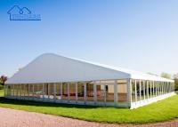 China Customized Large Outdoor White Party Tent 20m Span Aluminum Frame Wedding Trade Show for sale
