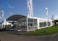 China Arc Marquee Tent with Glass Wall for Wedding Reception Business Party 5m-50m Width for sale