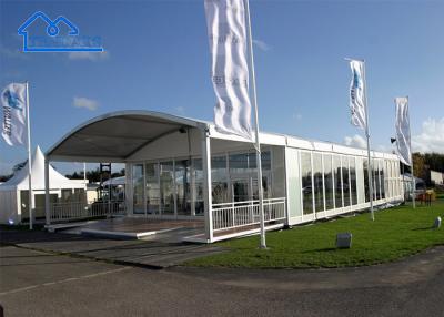 China Arc Marquee Tent with Glass Wall for Wedding Reception Business Party 5m-50m Width for sale