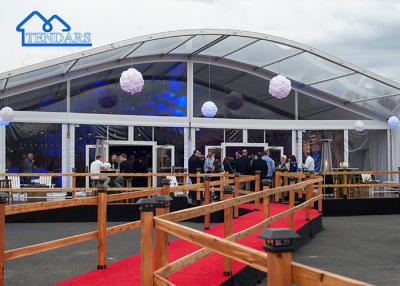 China Large Heavy Duty Waterproof Outdoor Glass Wall Tent 10m Span Wedding Party Event Tent for sale