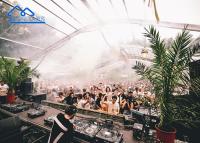 China Large Heavy Duty Waterproof Outdoor Glass Wall Tent 10m Span Wedding Party Event Tent for sale