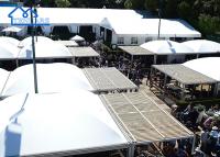 China Aluminum Arcum Event Tent 8m to 60m Width Customizable White Gray Clear PVC for sale