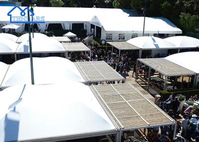 China Aluminum Arcum Event Tent 8m to 60m Width Customizable White Gray Clear PVC for sale