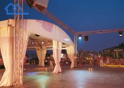 China Outdoor Arcum Aluminum Tent with Curved Roof Design - 100 km/h Wind Load, 75 kg/m² Snow Capacity for Wedding & Event Use for sale