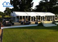 China PVC Clear Top Arcum Tent 3-60m Width with 850g/sqm PVC Roof for Outdoor Restaurant & Wedding Events for sale