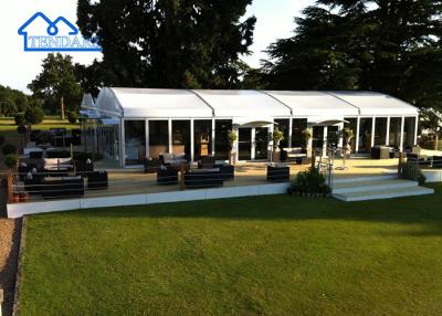 China PVC Clear Top Arcum Tent 3-60m Width with 850g/sqm PVC Roof for Outdoor Restaurant & Wedding Events for sale