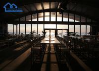China Aluminium Arcum Commercial Tent - 100km/h Wind Load, 850g/sqm PVC Roof, 20-Year Frame Warranty for sale