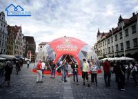 China Wind-Resistant 5m Dia Commercial Dome Tent Galvanized Steel PVC Cover for Cafe Terraces for sale