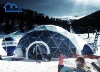 China Custom Logo Design Outdoor Geodesic Camping Wind Wall Glamping Dome Tent for sale