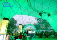 China Aluminum Geodesic Commercial Dome Tent 3-40m Diameter with 80-120km/h Wind Resistance and Fire Retardant Certification for sale