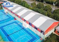 China Custom Logo Sports Tent 850g/sqm Vinyl Roof 80km/h Wind Load Aluminum Frame Outdoor Training Shelter for sale