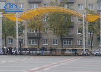 China Outdoor Aluminum Concert Stage Truss Curved Roof Lighting Truss 290x290mm 50x3mm for sale
