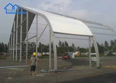 China Customized Heavy Duty Industrial Warehouse Tent Workshop Storage Curve Tent 30m Width for sale
