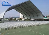 China Aluminum Frame Curve Events Tent with Glass Wall - 3-30m Span Width, 650-850g/sqm Fabric Weight for Commercial Use for sale