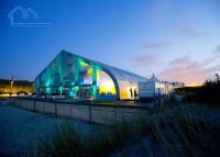 China Outdoor Aluminum Clear Roof Curved Party Tent - 80km/h Wind Load, 0.3kN/sqm Snow Load for Weddings & Events for sale