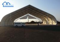 China Aluminum Frame Curve Events Tent with Glass Wall - 3-30m Span Width, 650-850g/sqm Fabric Weight for Commercial Use for sale