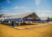 China Aluminum Frame Waterproof Curve Events Tent 3-30m Span with Glass Wall for Luxury Wedding Trade Show for sale