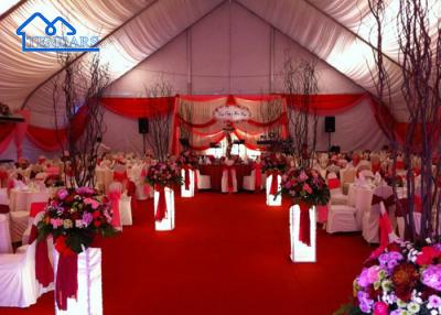 China Custom Curved Clear Span Event Tent 20-40m Span UV Resistant Fire Retardant 100km/h Wind Load for sale