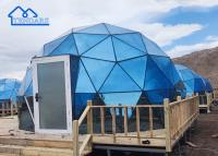 China Aluminum Alloy Geodesic Glass Dome Tent 4-15M Custom Size with 120km/h Wind Load for Glamping Hotels for sale