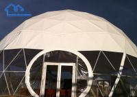 China White Green Glamping Hotel Geodesic Dome Tent 2.4m to 5.85m Diameter Waterproof Eco Camping Shelter for sale