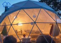 China White Green Glamping Hotel Geodesic Dome Tent 2.4m to 5.85m Diameter Waterproof Eco Camping Shelter for sale