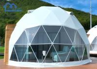 China Luxury Fireproof Geodesic Dome Glamping Tent 24.5m² Area with 16 PC Panels for Hotels & Resorts for sale