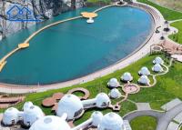 China Luxury Fireproof Geodesic Dome Glamping Tent 24.5m² Area with 16 PC Panels for Hotels & Resorts for sale