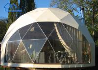 China Transparent Geodesic Dome Tent with Steel Frame - 15-20 Year Lifespan, 100 km/hr Wind Resistance, Customizable Diameter for sale
