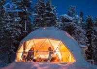 China Aluminum Frame Geodesic Dome Glamping Tent with 2.7-4.2m Diameter Options and 10+ Year Lifespan for sale