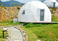 China Four Season Glamping Hotel Tent 6m-20m Diameter UV Water Resistant with Steel Frame and Fire Retardant Cover for sale