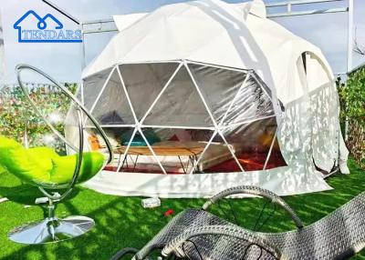 China Four Season Glamping Hotel Tent 6m-20m Diameter UV Water Resistant with Steel Frame and Fire Retardant Cover for sale