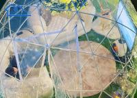 China Transparent Geodesic Dome Tent with Steel Frame - 15-20 Year Lifespan, 100 km/hr Wind Resistance, Customizable Diameter for sale