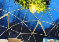 China Customized Dome Glamping Tent 5.0m Diameter with PVC Roof Cover and 24.5m² Indoor Area for Luxury Hotels for sale