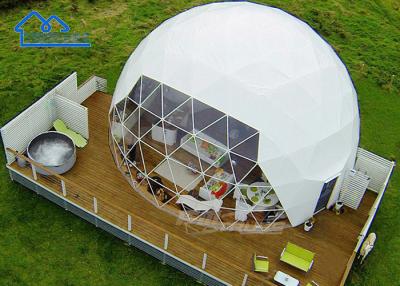 China Customized Dome Glamping Tent 5.0m Diameter with PVC Roof Cover and 24.5m² Indoor Area for Luxury Hotels for sale