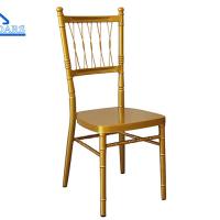 China Metal Stackable Chiavari Wedding Chair 44x41.5x93cm with Cushion for Events for sale