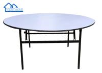 China Aluminum Folding Round Banquet Tables 1.22m-1.83m Diameter with 18mm/25mm Thickness for Hotel Wedding Events for sale