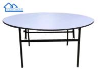 China Aluminum Folding Round Banquet Tables 1.22m-1.83m Diameter with 18mm/25mm Thickness for Hotel Wedding Events for sale