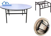 China Aluminum Folding Round Banquet Tables 1.22m-1.83m Diameter with 18mm/25mm Thickness for Hotel Wedding Events for sale