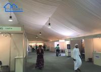 China Custom Press Conference Church Meeting Tent 6061/T6 Aluminum Frame 850gsm PVC Lining Curtain for sale