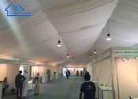China Marquee Party Tent Satin Fabric Ceiling Roof Lining 170T Custom Color Wedding Event for sale