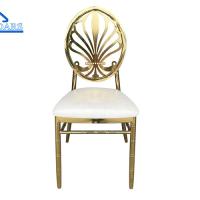 China Custom Stackable Party Chairs with Cushions - 390x420x930mm Size, 4-5kg Weight, Powder Coated Metal Frame for sale